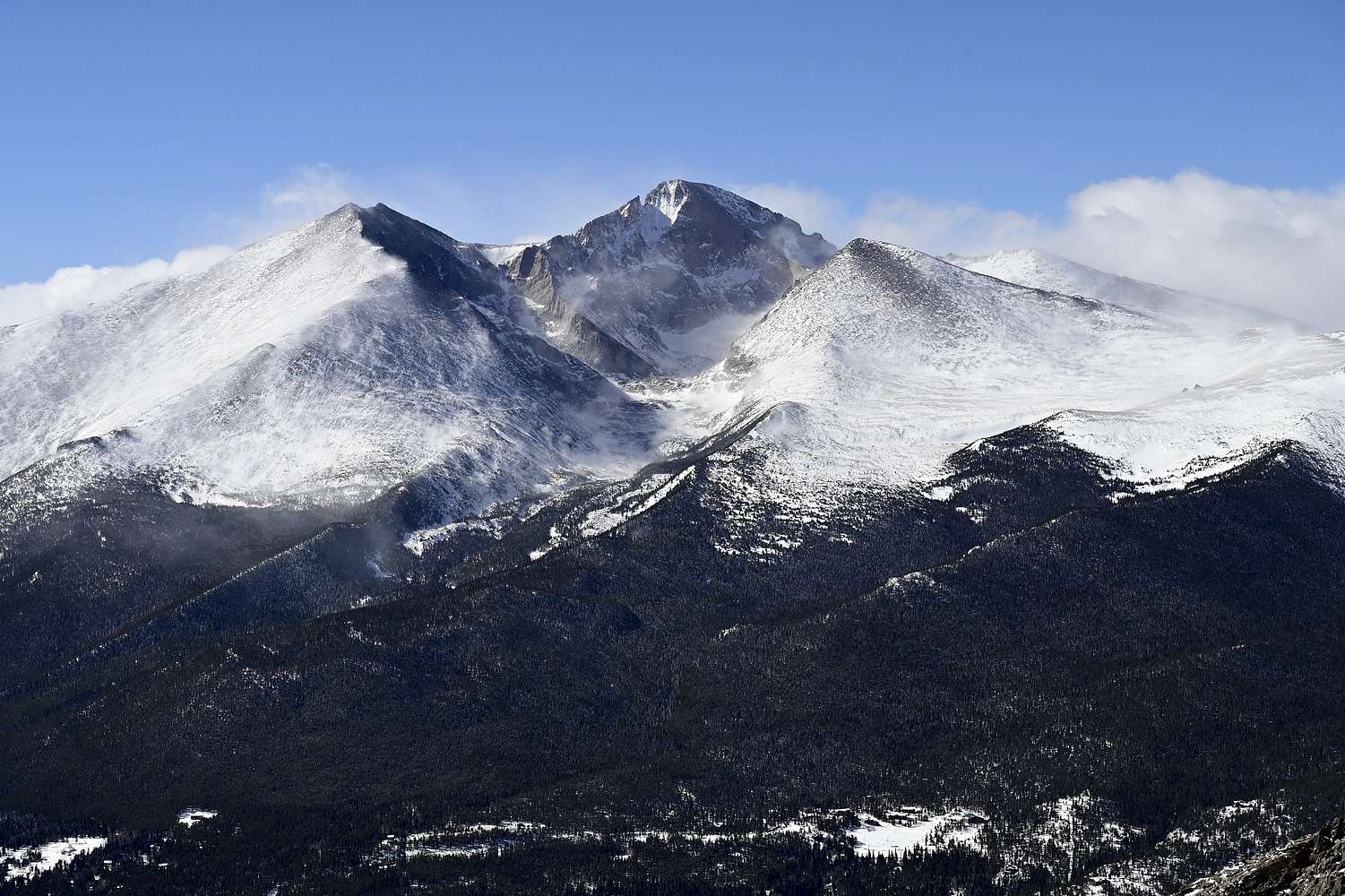 Longs Peak and Mount Meeker from summit. : Photos, Diagrams & Topos ...