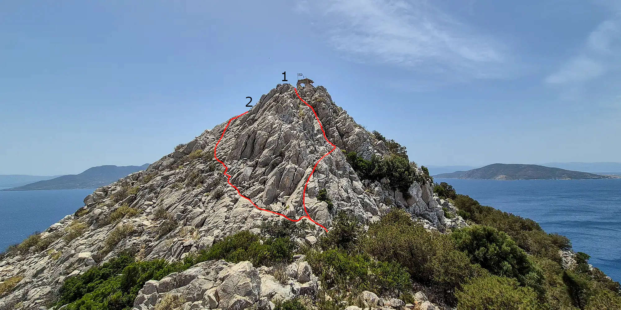 Moni Island (172m) Scrambling Topo : Photos, Diagrams & Topos : SummitPost