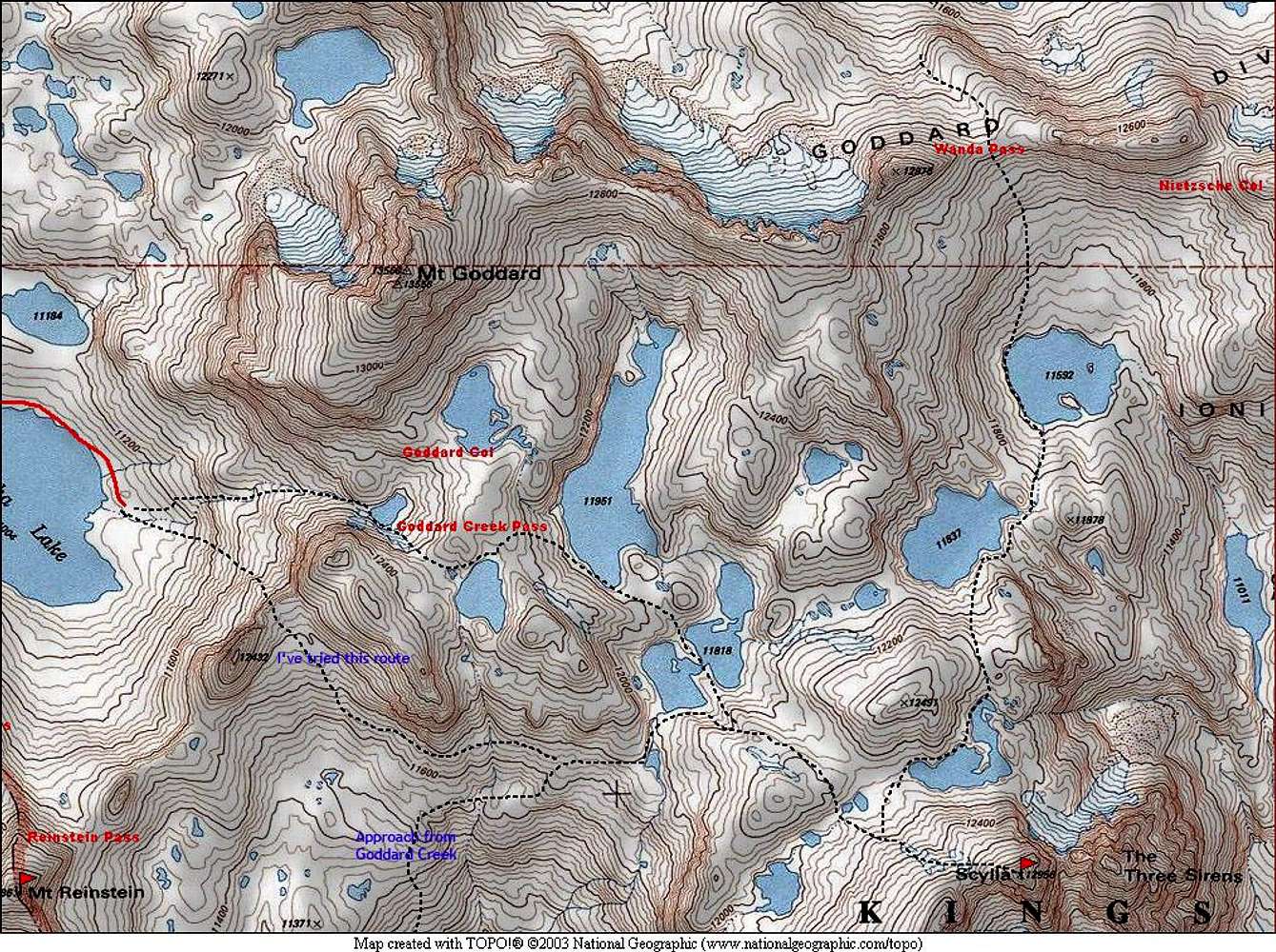 Map of Scylla Approaches : Photos, Diagrams & Topos : SummitPost