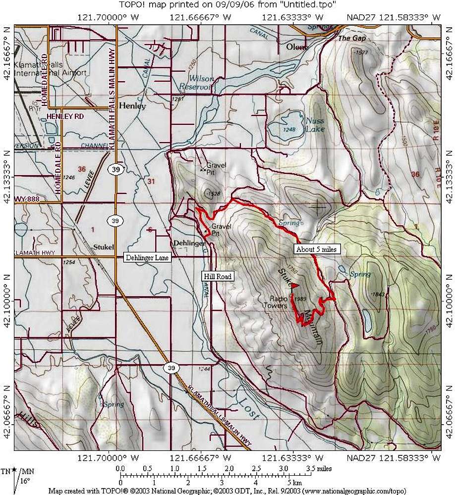 Map for Stukel Mtn area : Photos, Diagrams & Topos : SummitPost