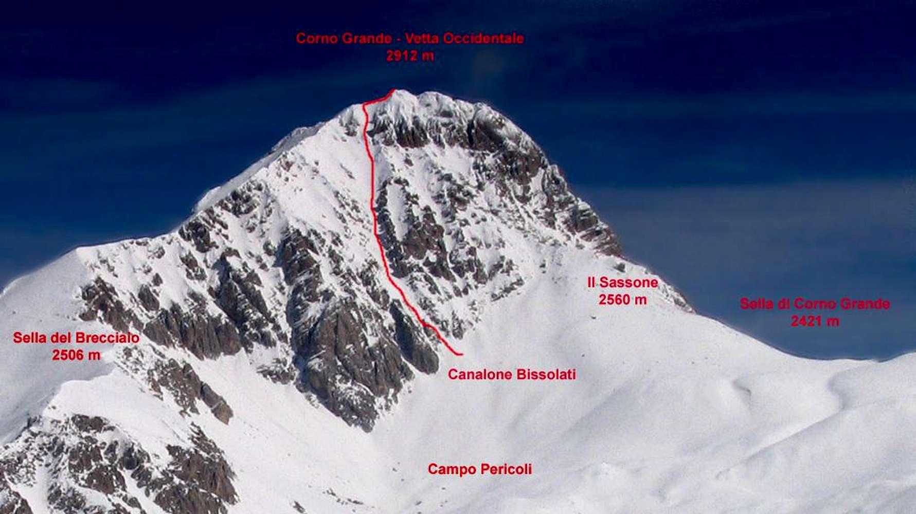 Canalone Bissolati : Photos, Diagrams & Topos : SummitPost