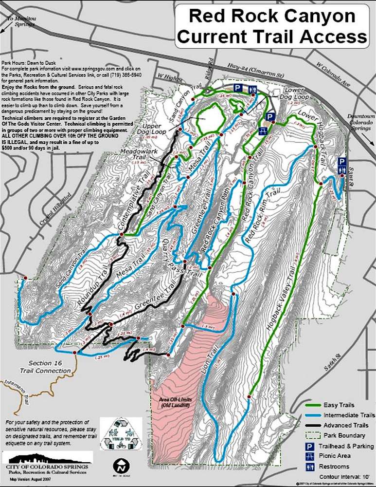 Red Rocks Trail Map : Photos, Diagrams & Topos : SummitPost