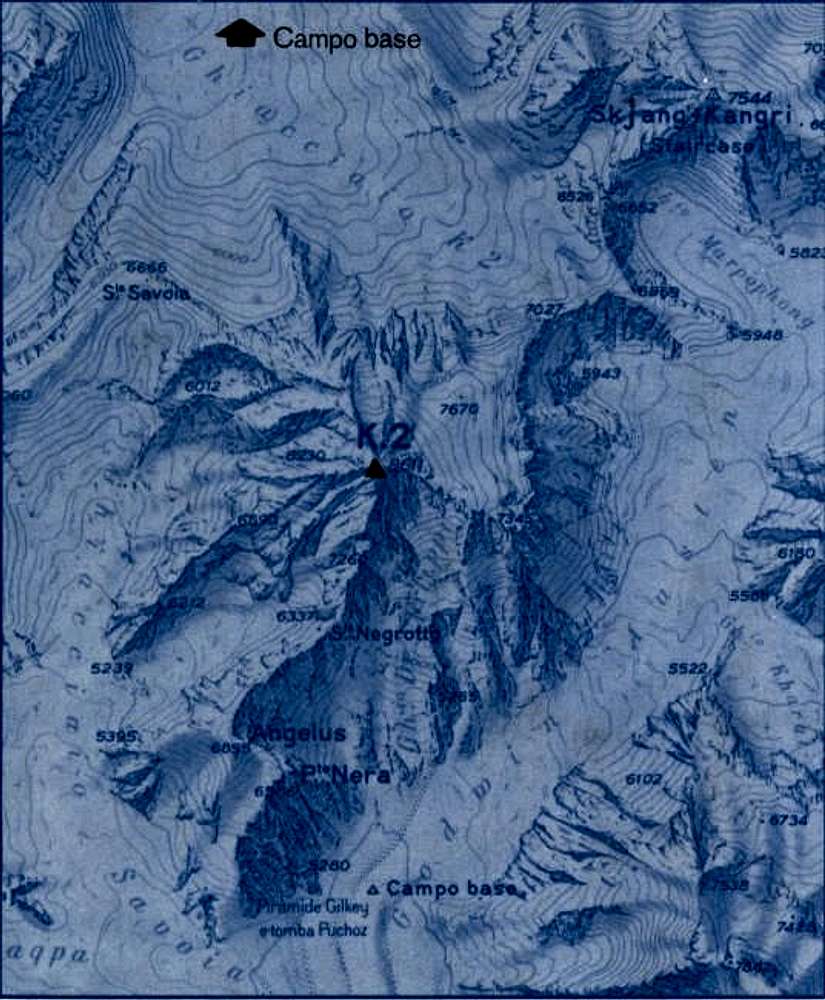 Map of K2 area: courtesy of... : Photos, Diagrams & Topos : SummitPost