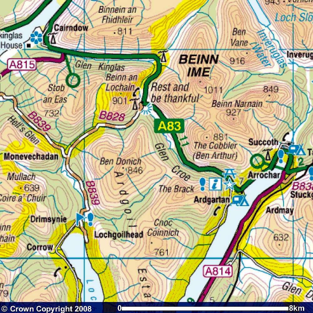 Ardgoil & Arrochar Alps map : Photos, Diagrams & Topos : SummitPost