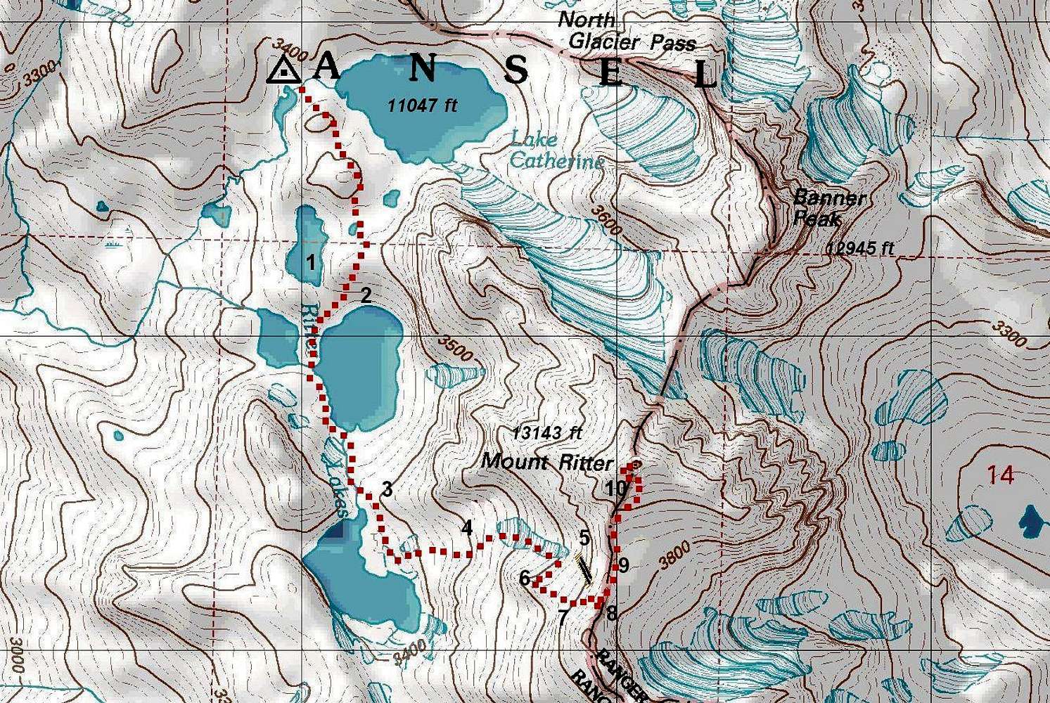 Mt. Ritter West Slope Route : Photos, Diagrams & Topos : SummitPost