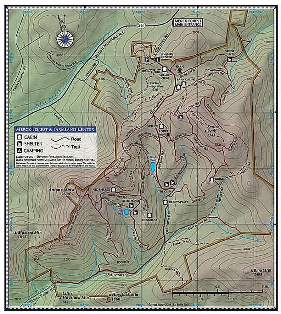 Merck Forest Map : Photos, Diagrams & Topos : SummitPost