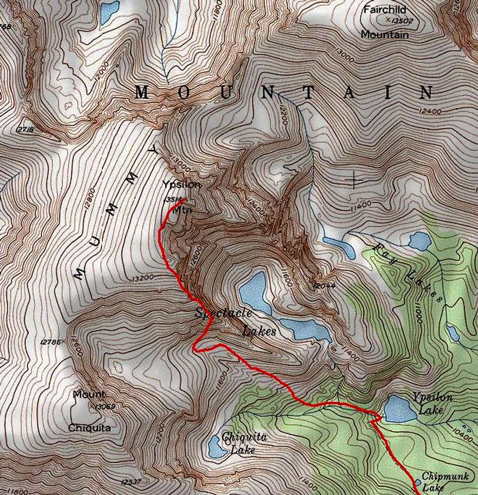 Map of Donner Ridge route on... : Photos, Diagrams & Topos : SummitPost