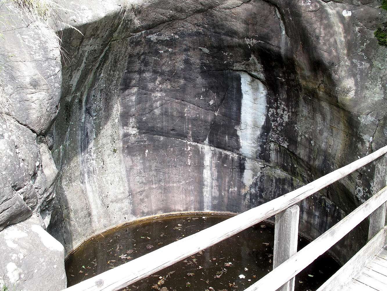 A perfectly shaped glacier mill ("Gletschermühle") in Badgastein ...