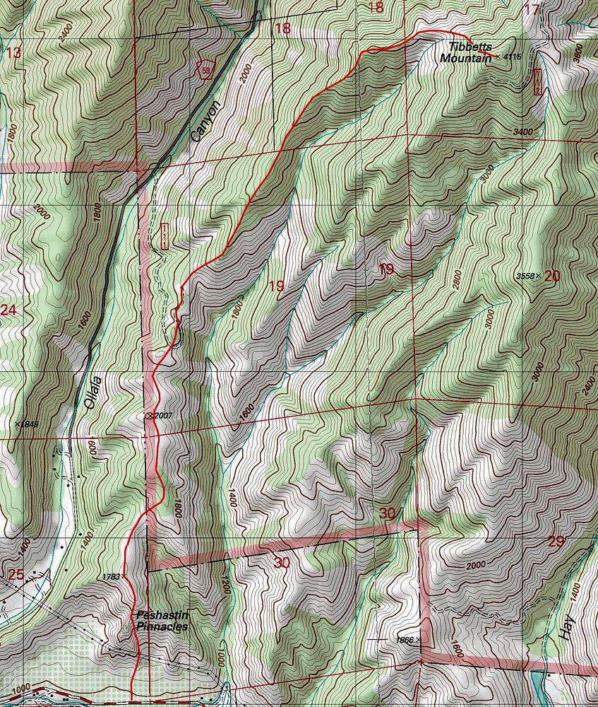 Tibbetts Topographic Map : Photos, Diagrams & Topos : SummitPost