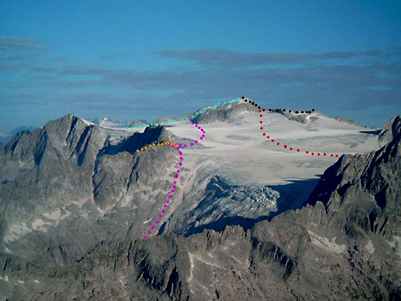 The Monte Adamello routes... : Photos, Diagrams & Topos : SummitPost