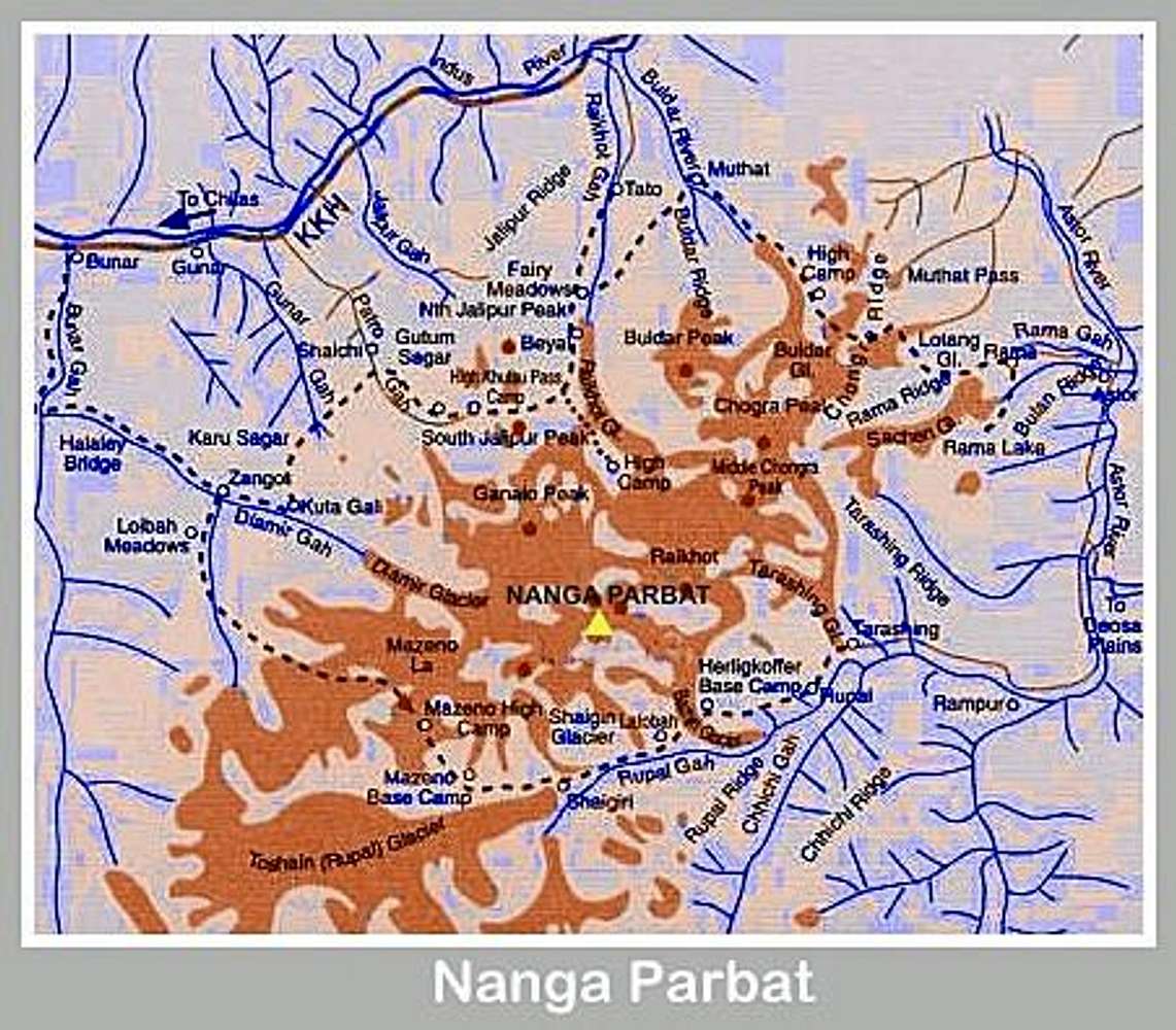 Nanga Parbat map : Photos, Diagrams & Topos : SummitPost
