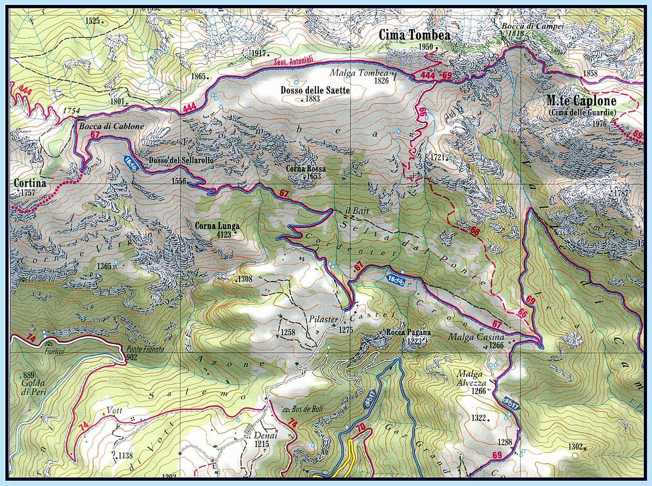 Cima Tombea map : Photos, Diagrams & Topos : SummitPost