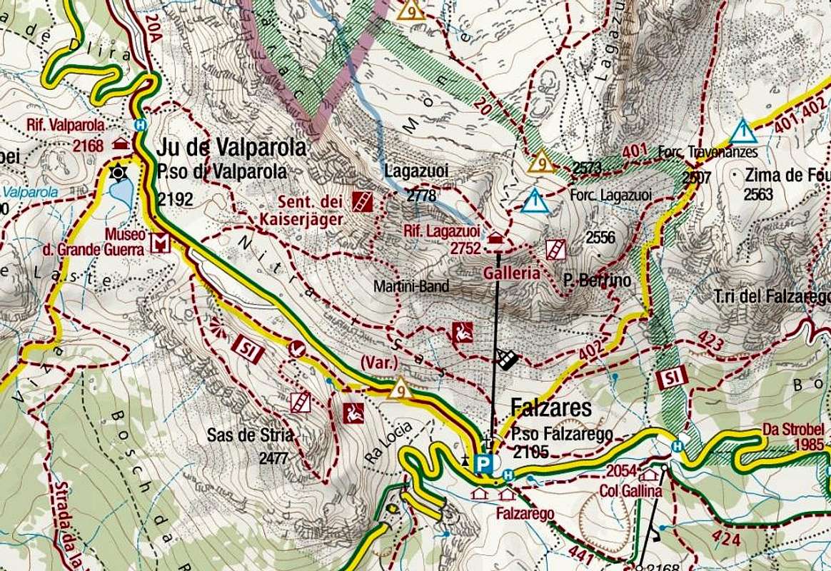 Lagazuoi Piccolo Route Map : Photos, Diagrams & Topos : SummitPost