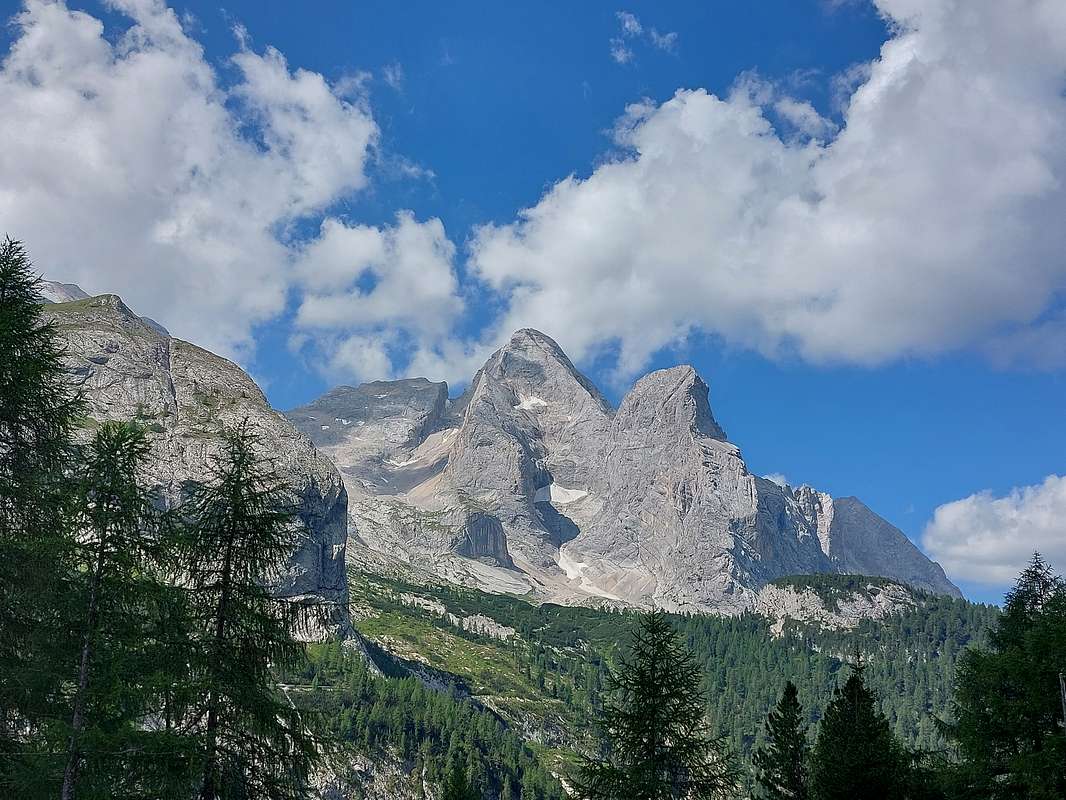 Gran Vernel seen from Lago Fedaia : Photos, Diagrams & Topos : SummitPost