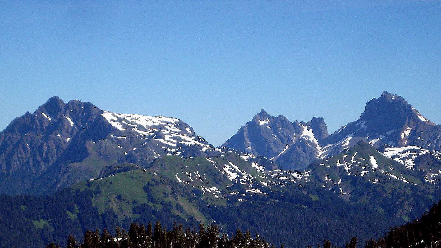Tomyhoi Peak, Canadian Border Peak, and American Border Peak from ...