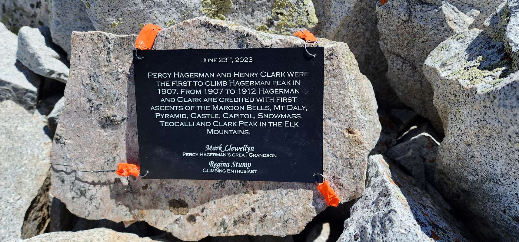 Plaque Placed on Hagerman Peak Honoring Percy Hagerman : Photos ...