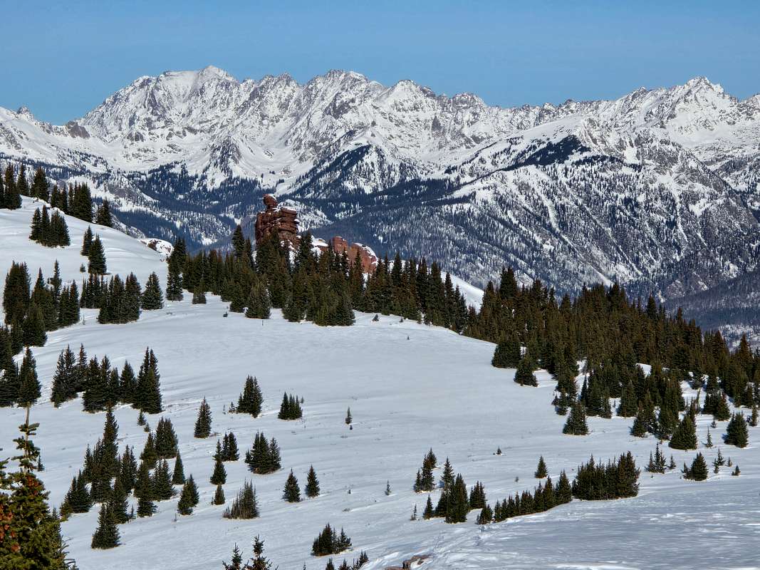 Shrine Mountain and the Gore Range from Wingle Ridge : Photos, Diagrams ...