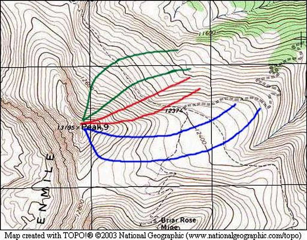 Peak 9 Ski Routes : Climbing, Hiking & Mountaineering : SummitPost