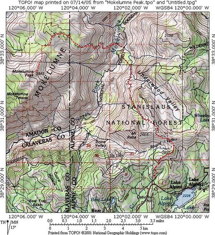Trail map showing the... : Photos, Diagrams & Topos : SummitPost