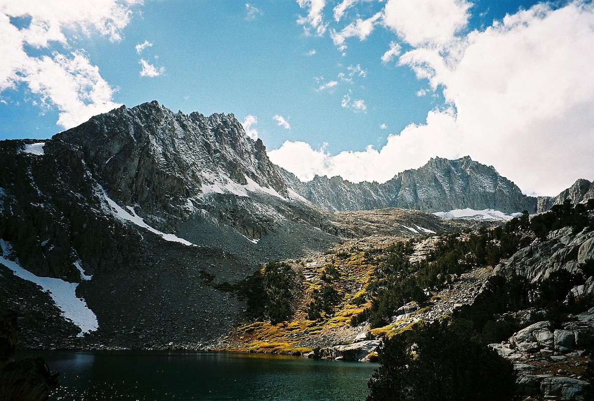 Mt. Darwin (on right) above Midnight Lake : Photos, Diagrams & Topos ...