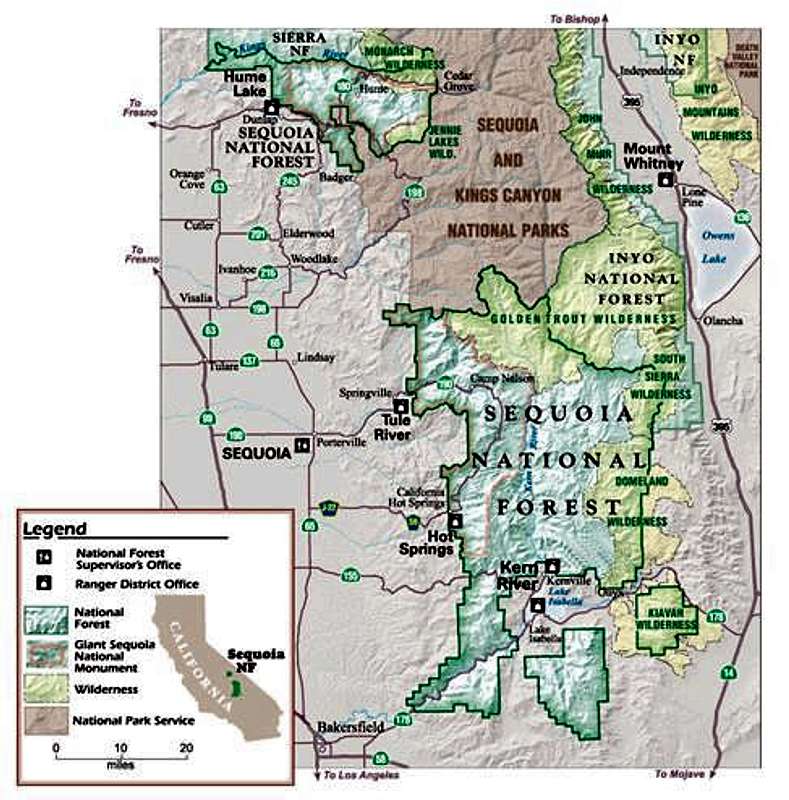 Springville & California Hot Springs : Logistical Centers : SummitPost