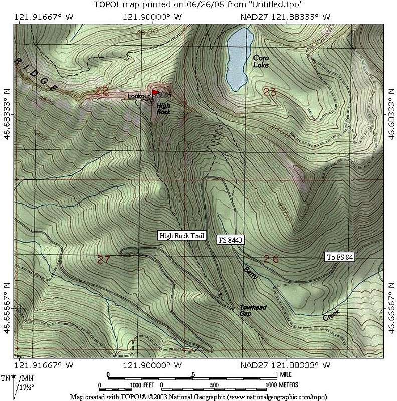 High Rock Map : Photos, Diagrams & Topos : SummitPost