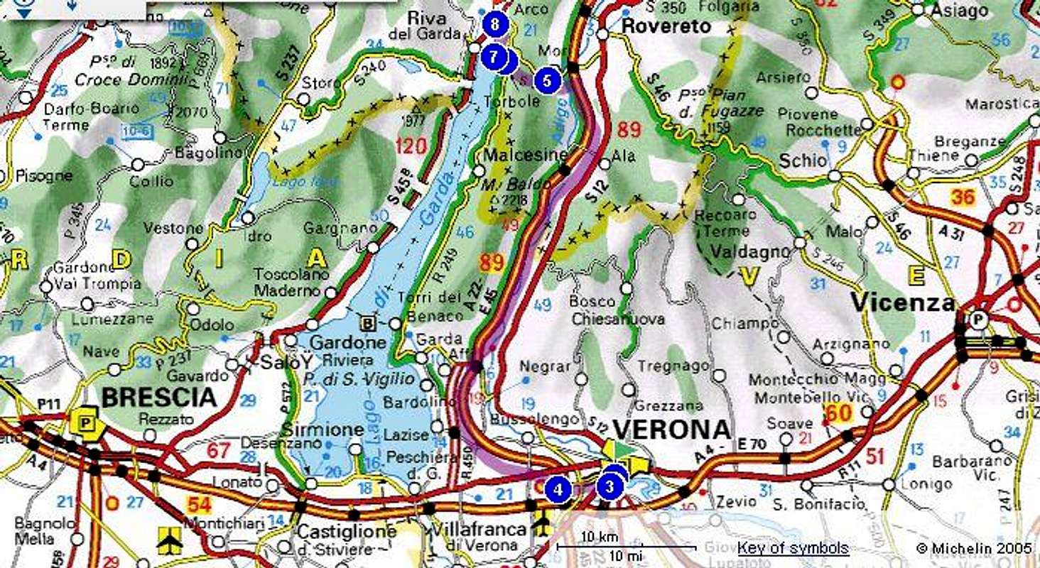 Map of Garda Lake : Photos, Diagrams & Topos : SummitPost