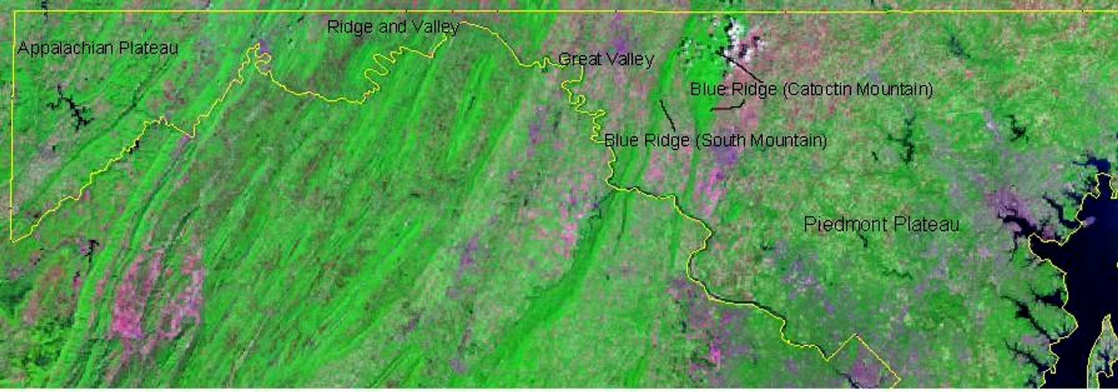 Map of Western Maryland Geography : Photos, Diagrams & Topos : SummitPost