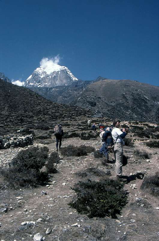 Taweche Towers on the skyline, with the main peak behind : Photos ...