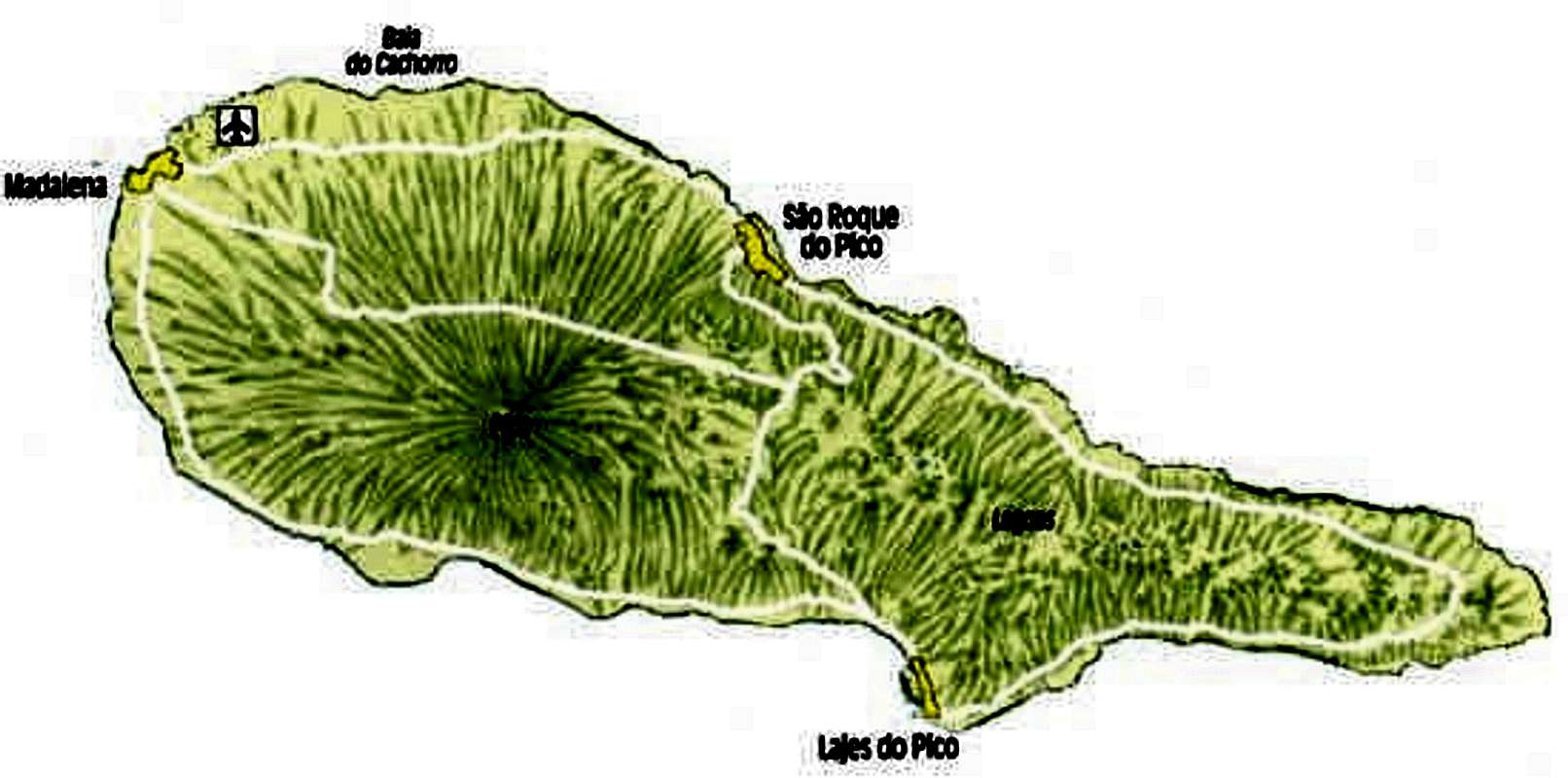 Map of the Pico island : Photos, Diagrams & Topos : SummitPost