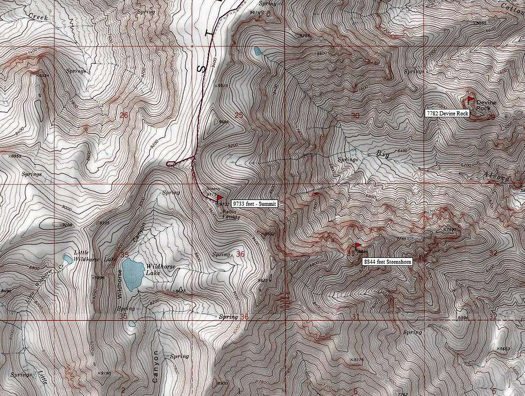 Summit area map : Photos, Diagrams & Topos : SummitPost