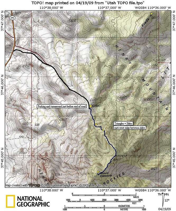 Map for Ellsworth : Photos, Diagrams & Topos : SummitPost