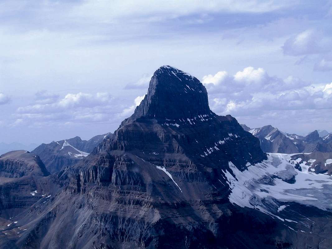 Mt Alberta, Aerial from SSE, Canadian Rockies : Photos, Diagrams ...