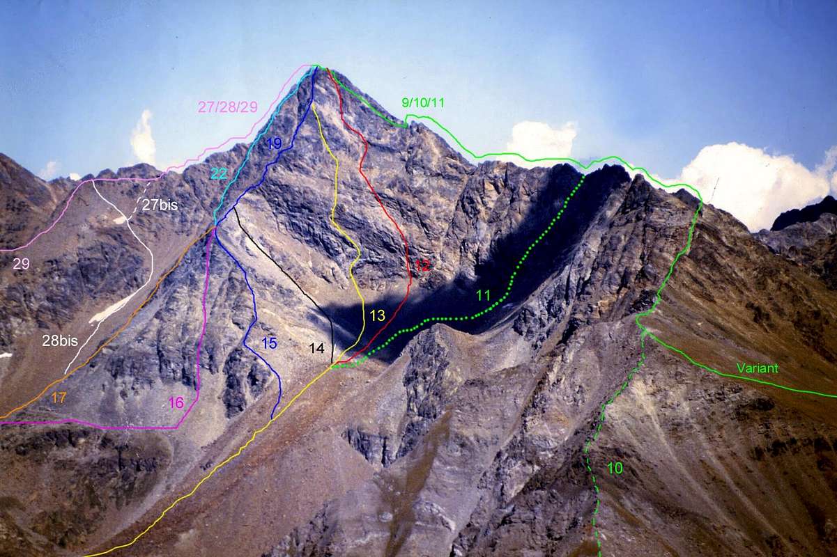 Southern FACE & CRESTS from S-SW : Photos, Diagrams & Topos : SummitPost