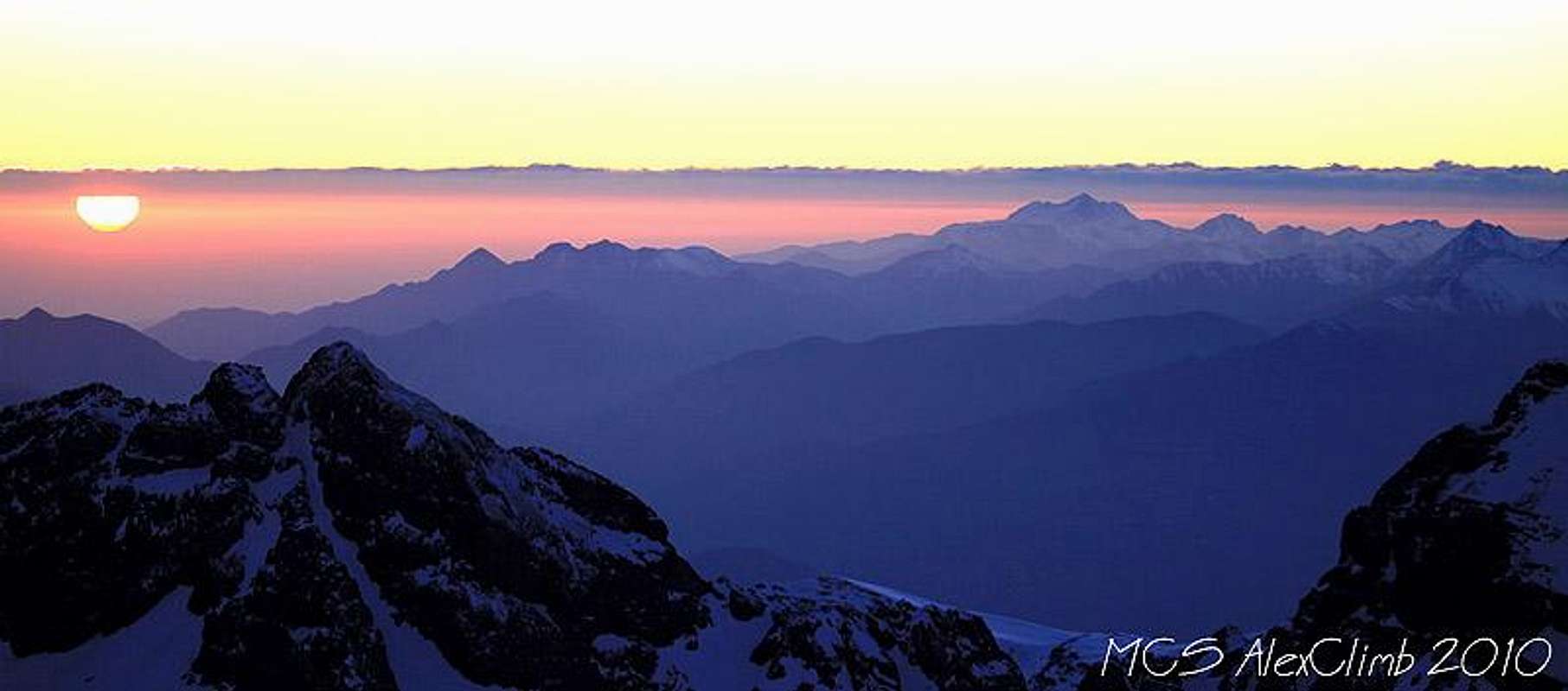 Atlas mountains from the Toubkal summit at the sunset : Photos ...