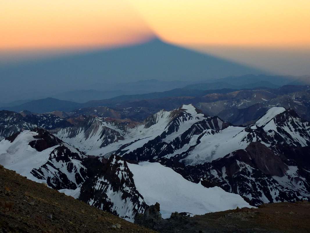 Aconcagua shadow on Pacific Ocean : Photos, Diagrams & Topos : SummitPost