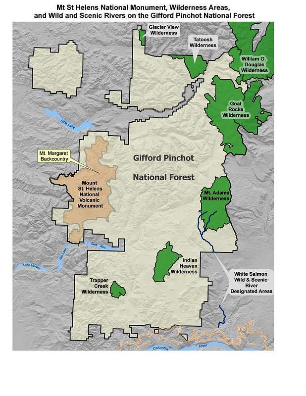 Gifford Pinchot National Forest Map