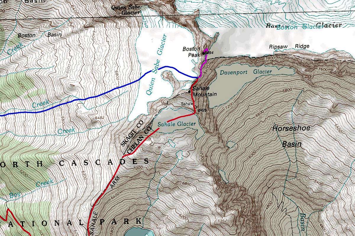 Boston Peak Topo : Photos, Diagrams & Topos : SummitPost