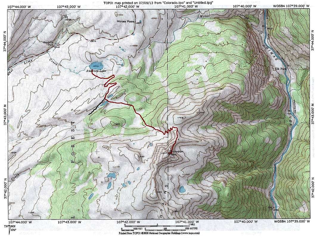 Map of NE Ridge Route : Photos, Diagrams & Topos : SummitPost