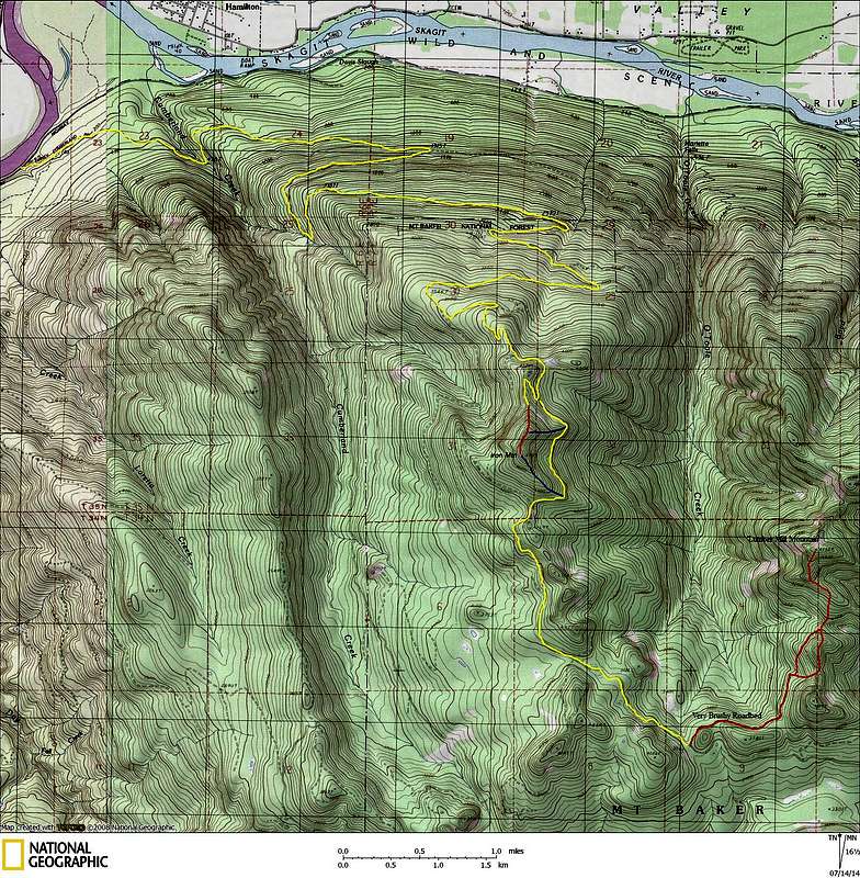 Iron Mountain and 'Lumber Mill Mountain' route map : Photos, Diagrams ...