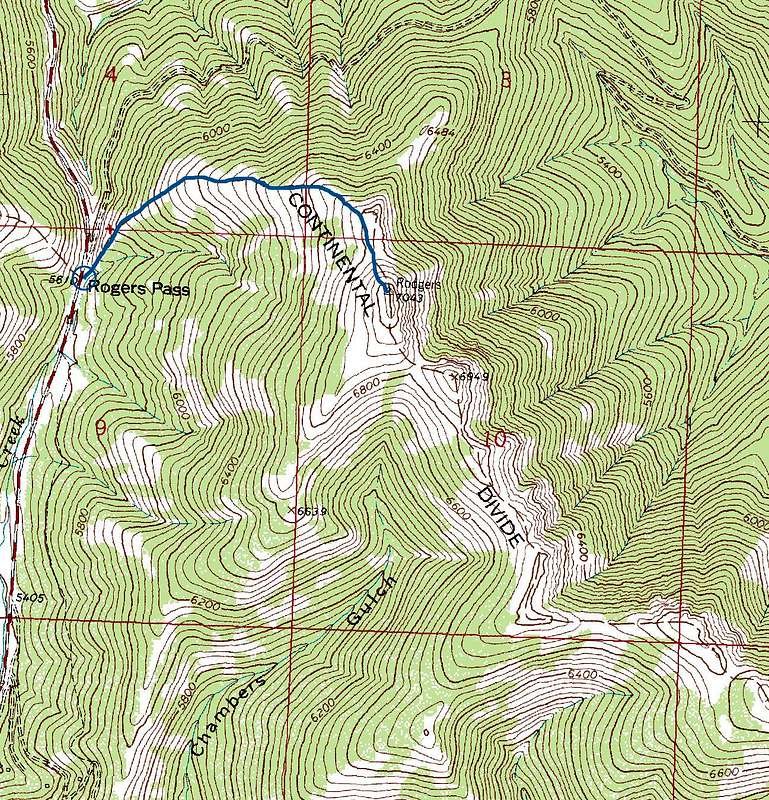 Rogers Peak Route Map : Photos, Diagrams & Topos : SummitPost
