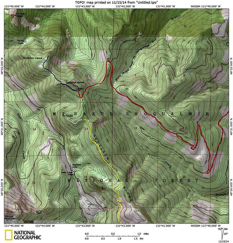 Branches Mountain route map : Photos, Diagrams & Topos : SummitPost