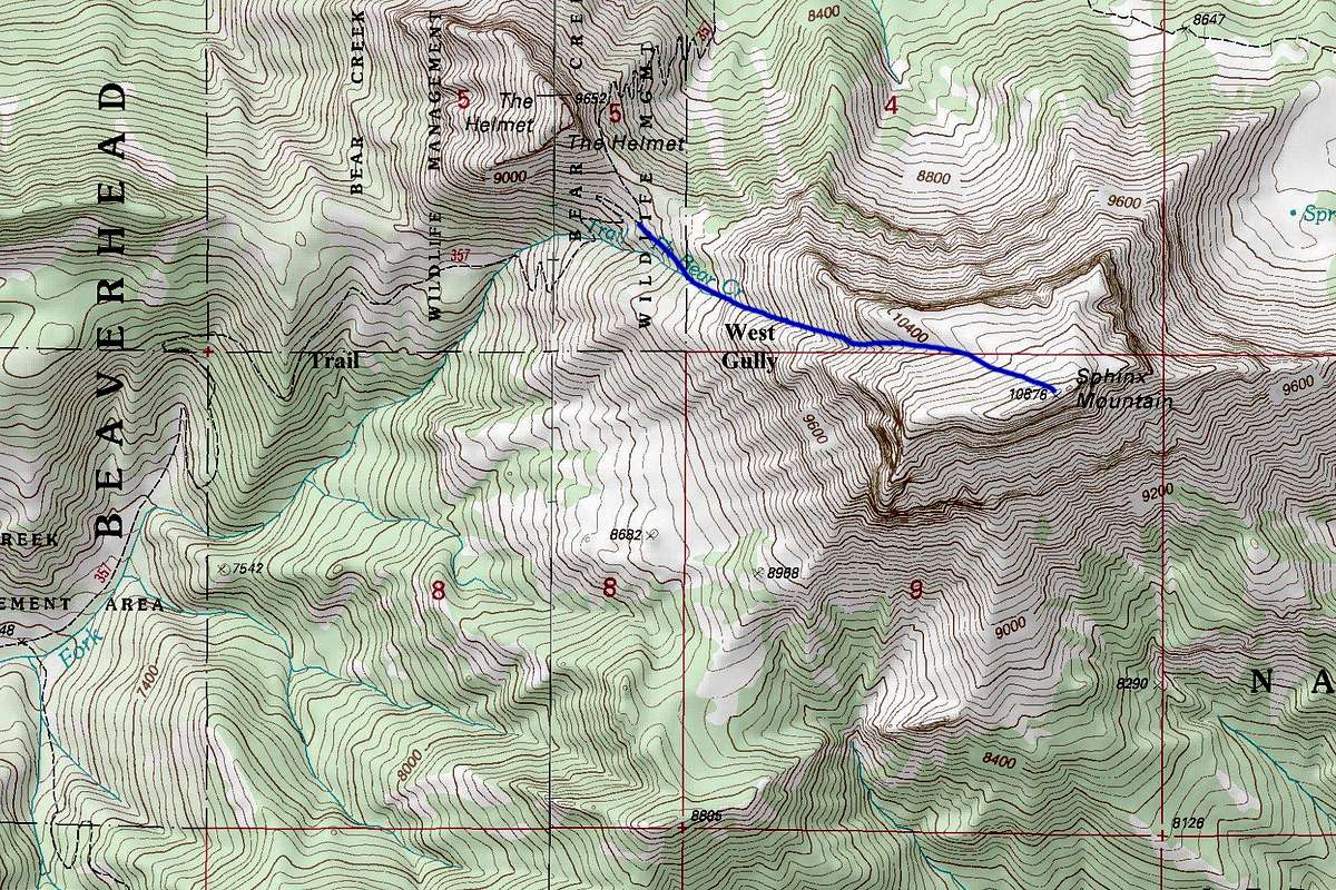 Sphinx Mountain Route Map : Photos, Diagrams & Topos : SummitPost