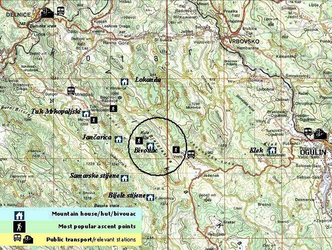 Approximate map of the area... : Photos, Diagrams & Topos : SummitPost