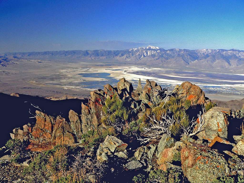 Owens Lake and Olancha Peak from Inyo crest : Photos, Diagrams & Topos ...