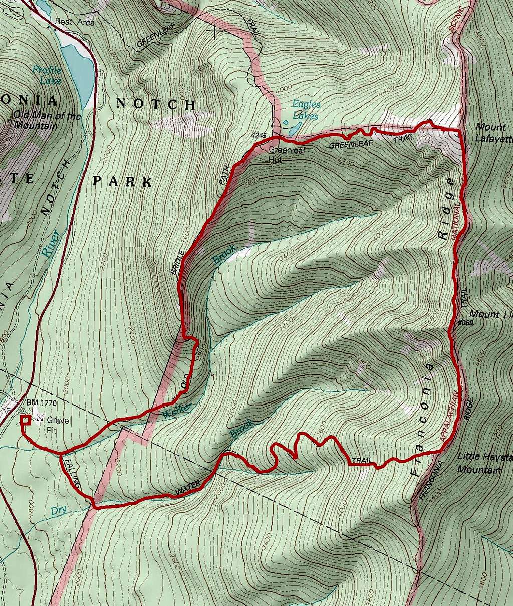 Franconia Ridge Topo : Photos, Diagrams & Topos : SummitPost