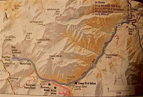 Ouray, Colorado: Camp Bird Road : Climbing, Hiking & Mountaineering ...