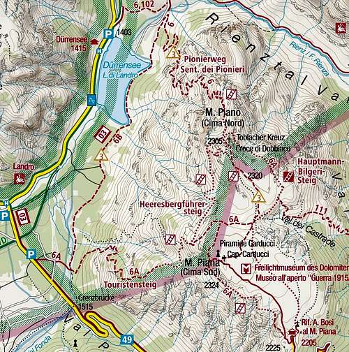 Monte Piana Touristensteig / Sentiero dei Turisti : Climbing, Hiking ...